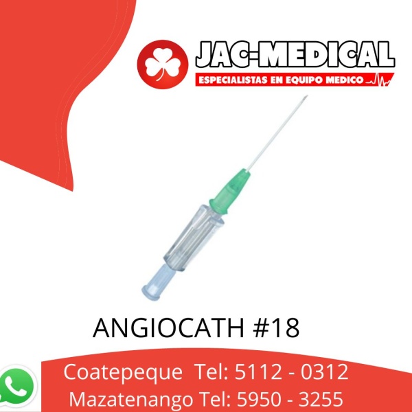 ANGIOCATH # 18 UNIDAD – JAC Medical